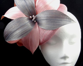 Gray fascinator | Etsy