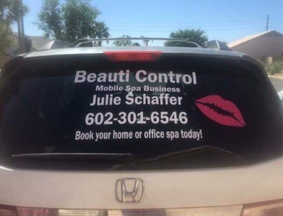 Custom Personalized Business Rear Window Car Decal