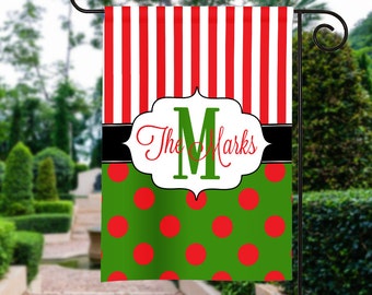 Monogram garden flag | Etsy