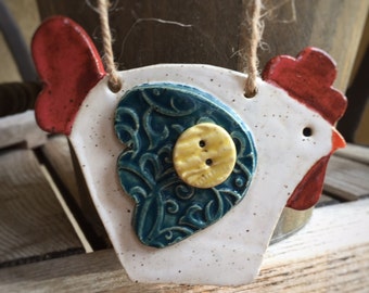 Pottery chicken | Etsy