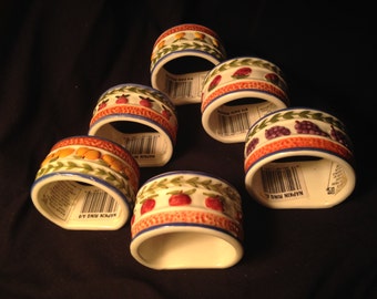 Pottery napkin rings | Etsy