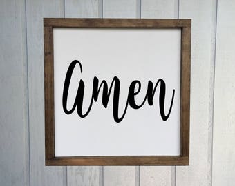 Amen sign | Etsy