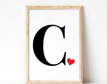 Letter c print | Etsy