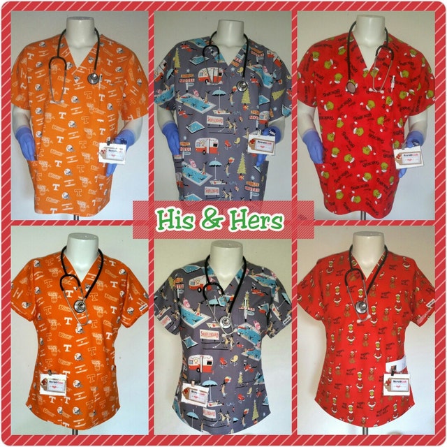ScrubLub Fun printed Scrub Tops made for MEN & GALS by ScrubLub