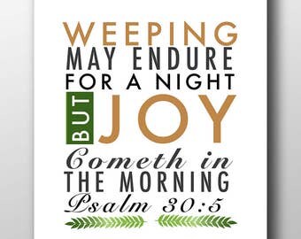Psalm 30 5 | Etsy