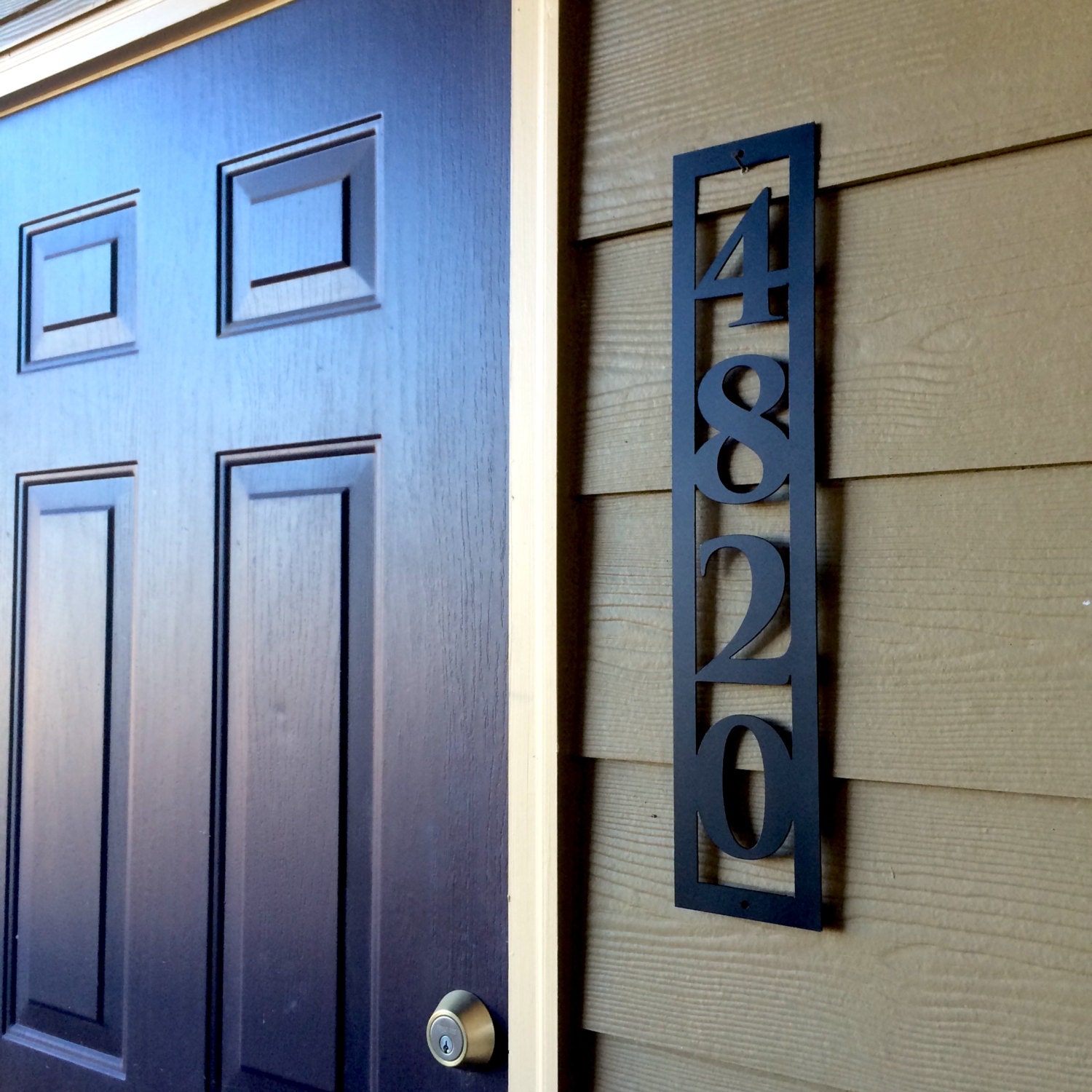 4 Vertical House Number Metal Address Sign Custom Metal