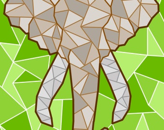 Mosaic elephant | Etsy