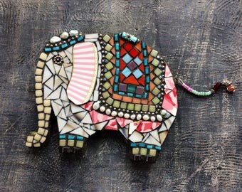 Mosaic elephant | Etsy