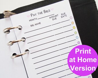 Filofax Inserts Downloadable and Printable Personal Size