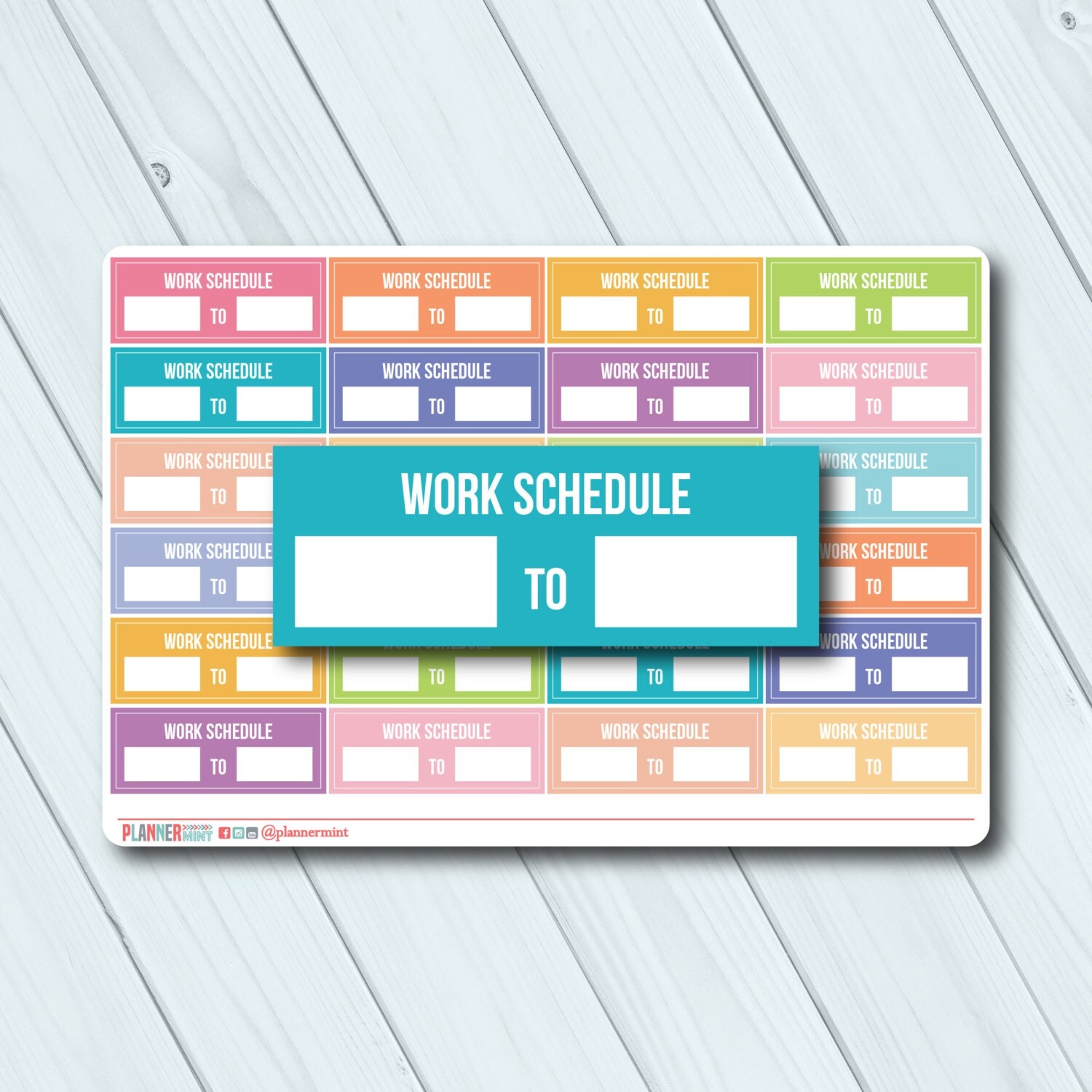 Work Schedule Stickers Fillable Tracker Erin Condren Life
