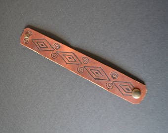 Pyrography bracelet | Etsy