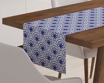 Blue table runner | Etsy