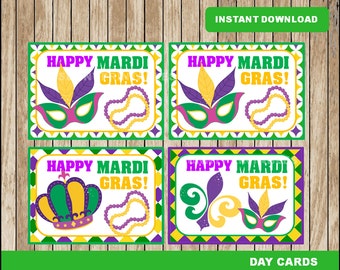 Mardi gras cards | Etsy