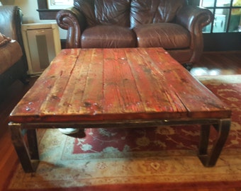 Heart pine table | Etsy