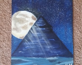 Pyramid painting | Etsy