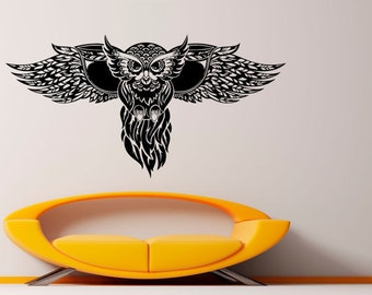 Owl wall decal | Etsy