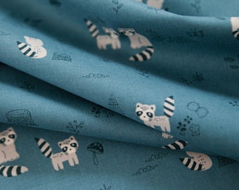 Raccoon fabric | Etsy