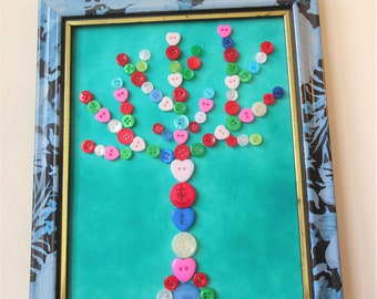 Button tree art | Etsy