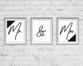 Mr and mrs print | Etsy