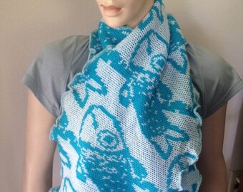 Loom knit shawl | Etsy