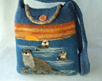 ART WITH A PURSE ATTACHED and FREE SHIPPING by FeltedFantasies
