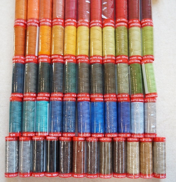 Genziana Wool Thread Sampler Pack for Wool by quiltingacres