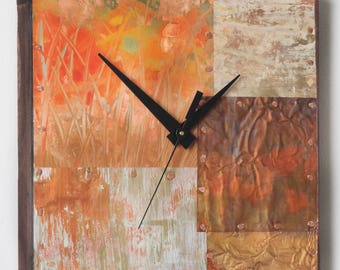 Copper wall clock | Etsy