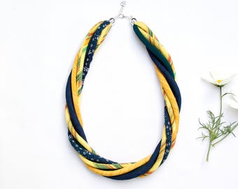 Textile necklace | Etsy