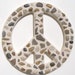 ON SALE Rock Stone Pebble Mosaic Peace Sign Rustic Wall Decor