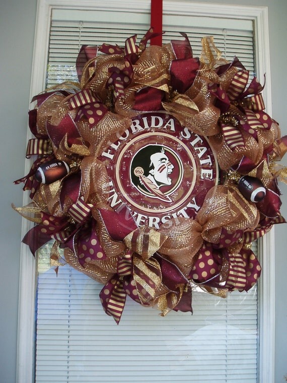 Florida State University Wreath FSU Sports Wreath