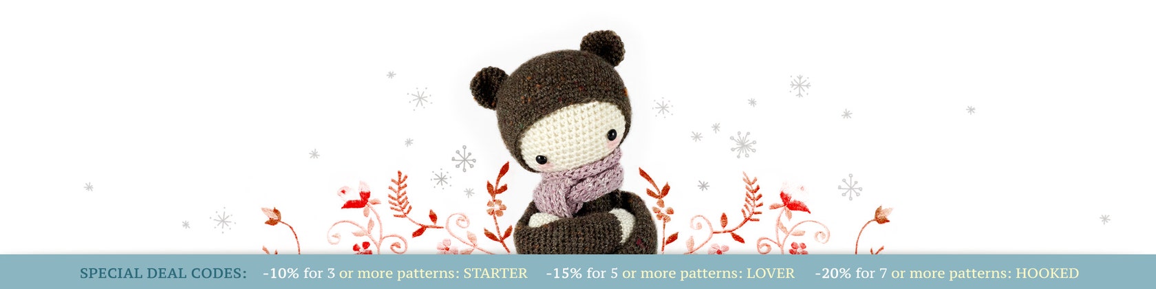 Crochet patterns for handmade dolls by lalylala on Etsy