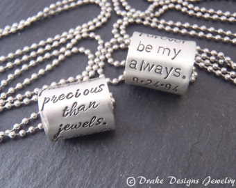 Secret Message necklace Personalized by drakedesignsjewelry