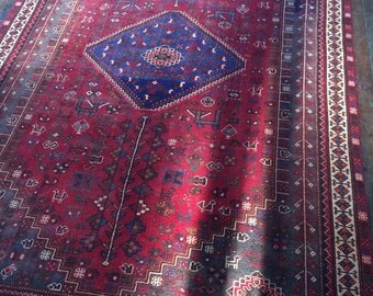 Red persian rug | Etsy