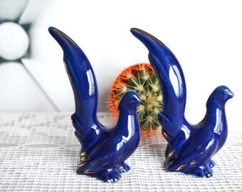 Ceramic blue birds | Etsy