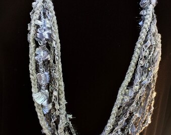 Fiber necklace | Etsy