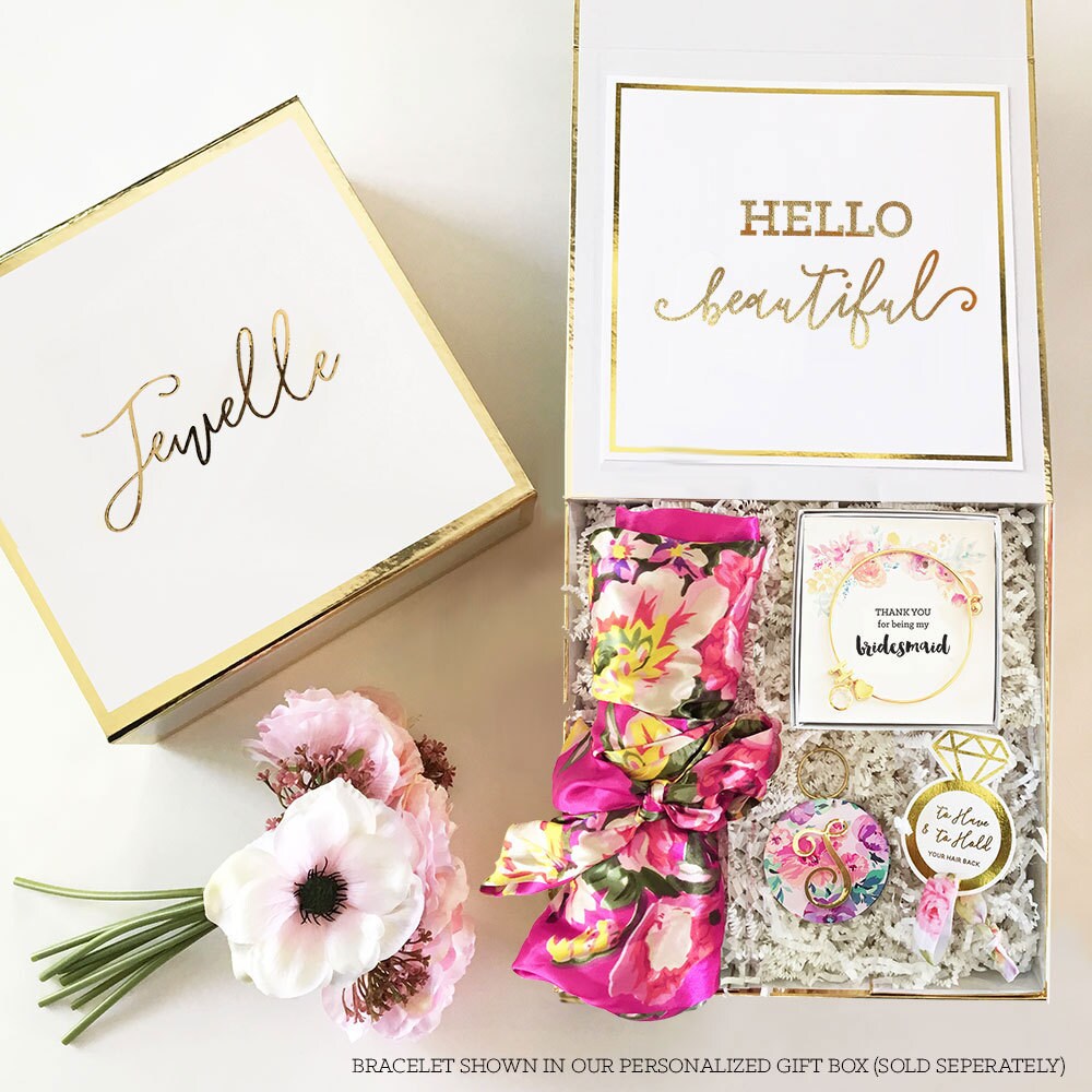 Rustic Bridesmaid Jewelry Box With Monogram Bridesmaid