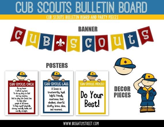 Cub Scouts Bulletin Board and Party Signs