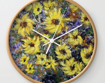 Sunflower clock | Etsy