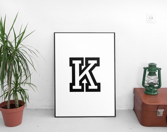 Letter k print | Etsy