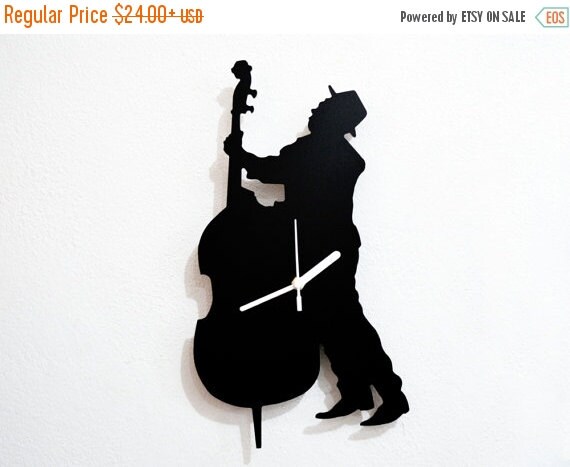 Cello Jazz Musician Wall Clock by SolPixieDust on Etsy