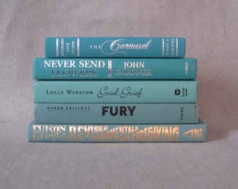 Turquoise book set | Etsy