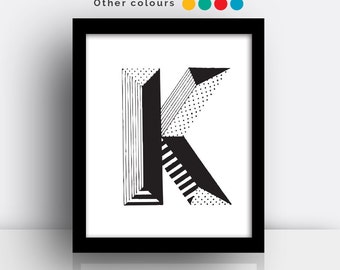 Letter k print | Etsy