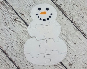 Snowman puzzle | Etsy