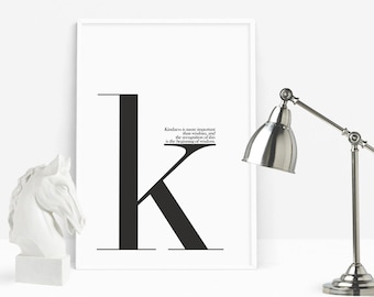 Letter k print | Etsy