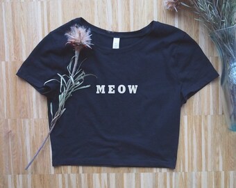 Meow t shirt | Etsy