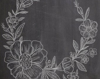 Chalkboard flowers | Etsy