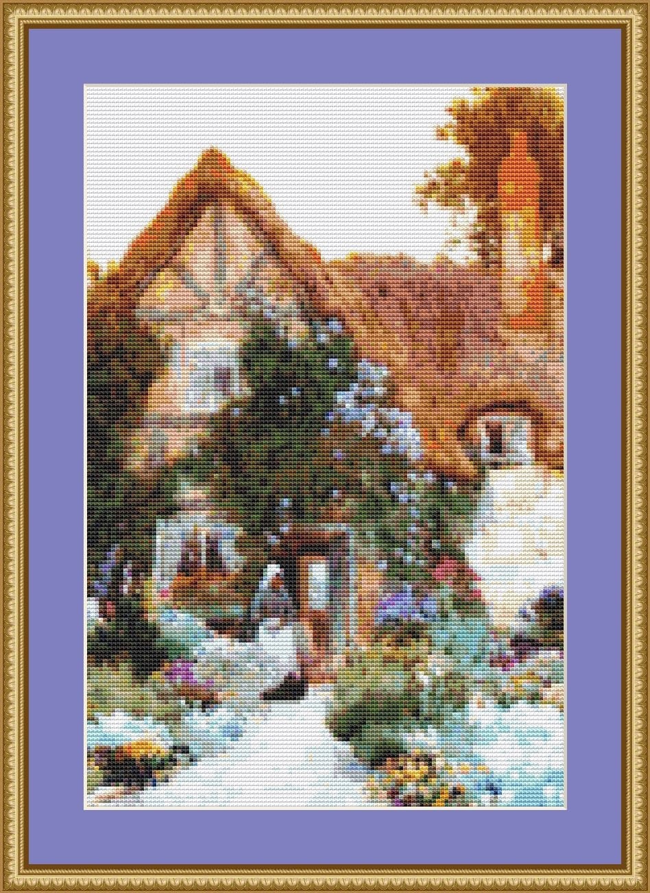 Outside The Cottage Cross Stitch Pattern
