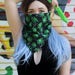 Weed Dust Mask Marijuana Leaf Cannabis Bandana Scarf 420 EDM