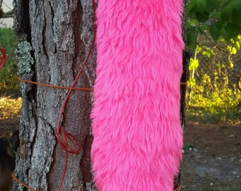 Pink fox tail | Etsy