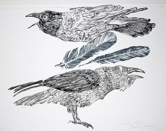 Two old crows | Etsy